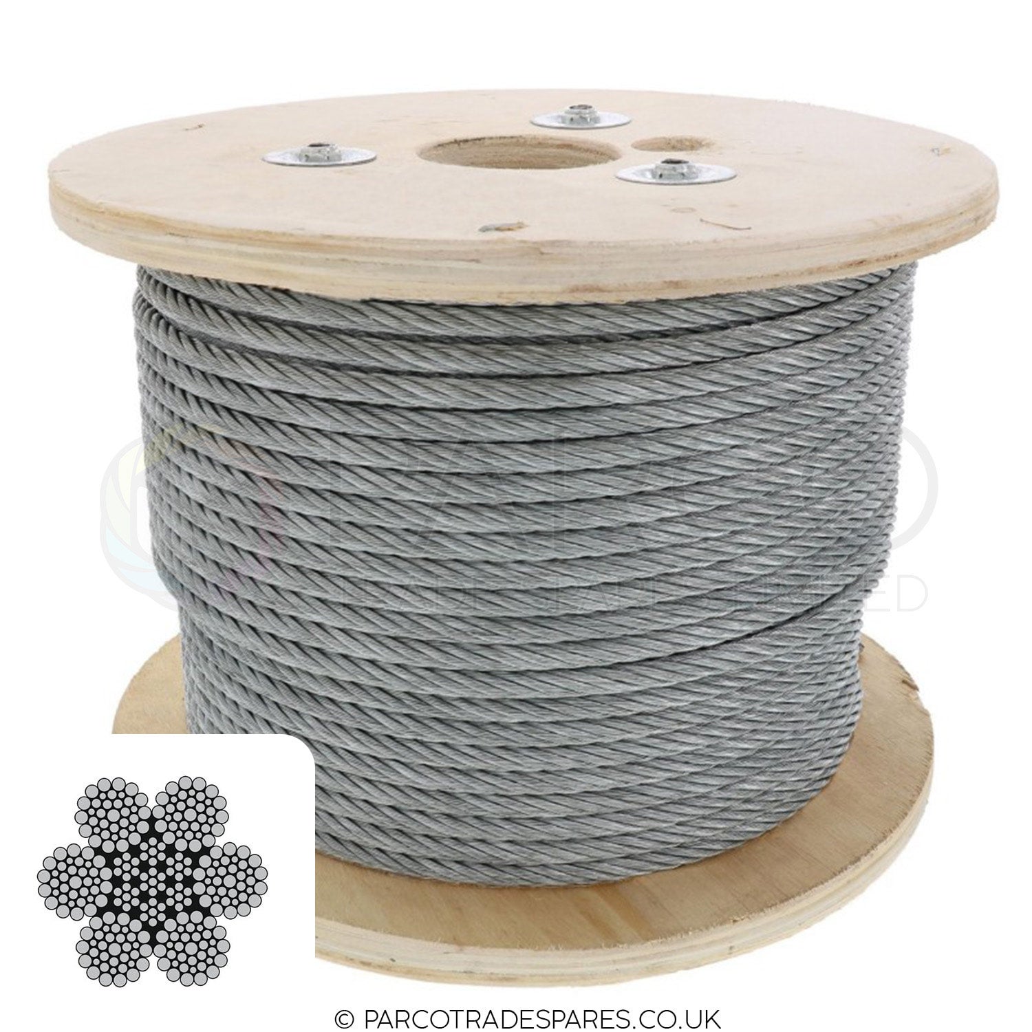 6x36IWRC Galvanised Steel Wire Rope